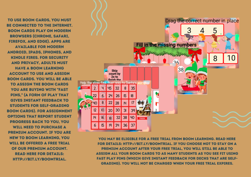 Christmas Skip Counting by 2s Digital Boom Card Deck | Made By Teachers