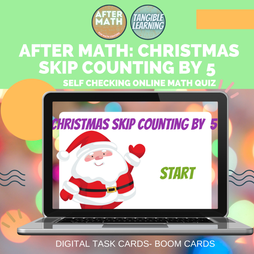 Christmas Skip Counting by 5s Digital Boom Card Deck | Made By Teachers