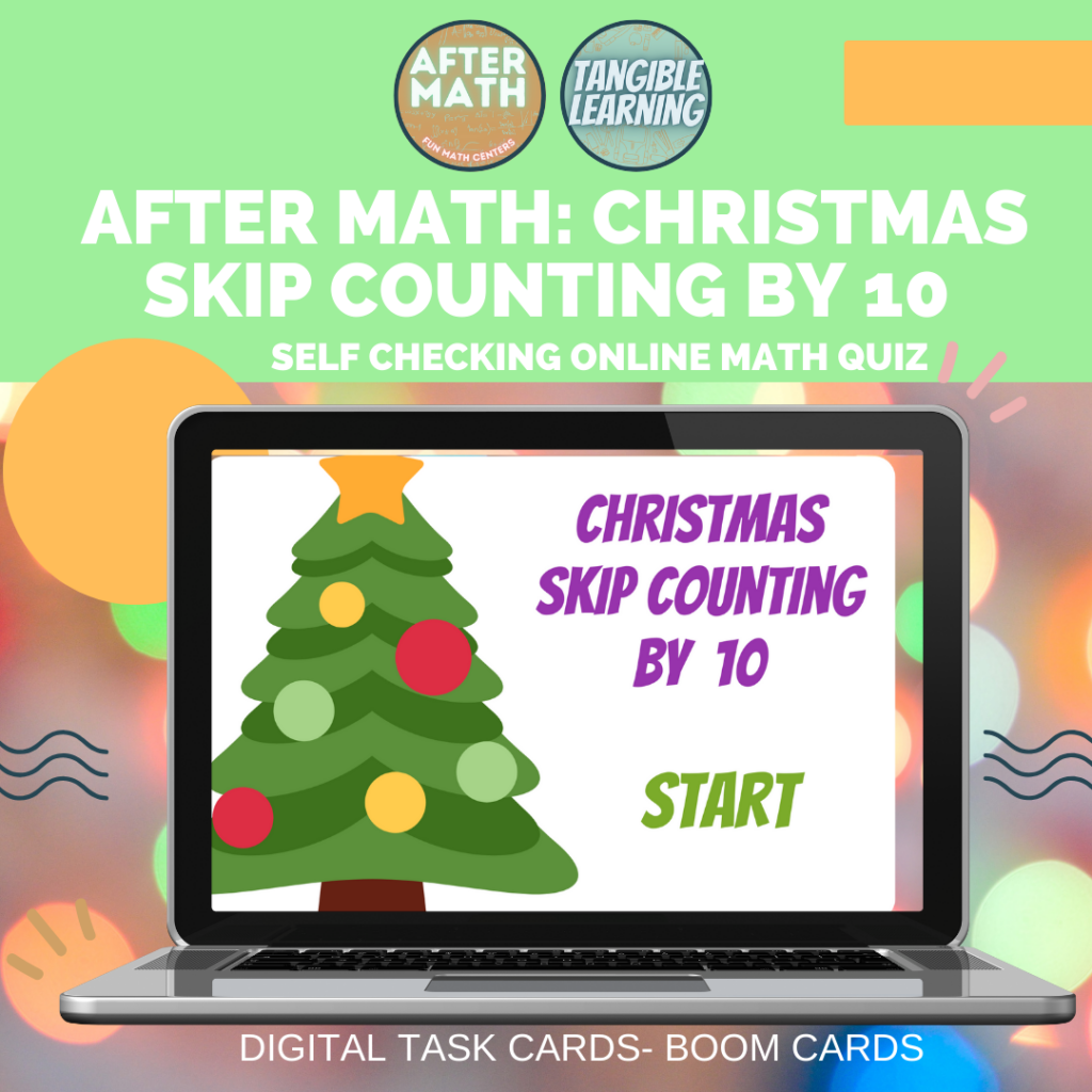 Christmas Skip Counting by 10s Digital Boom Card Deck | Made By Teachers