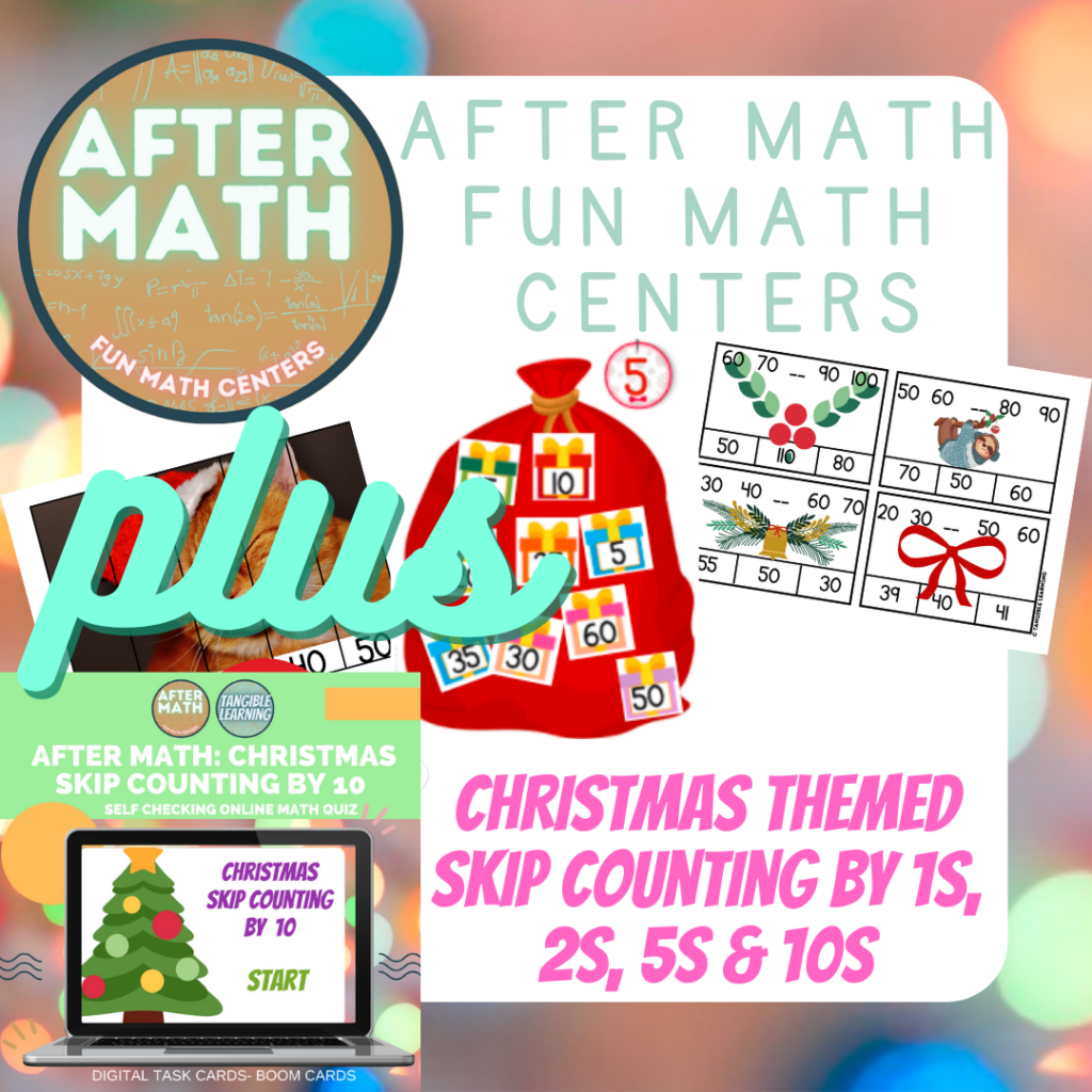 Christmas Theme Skip Counting Math Centers & Digital Decks Bundle ...