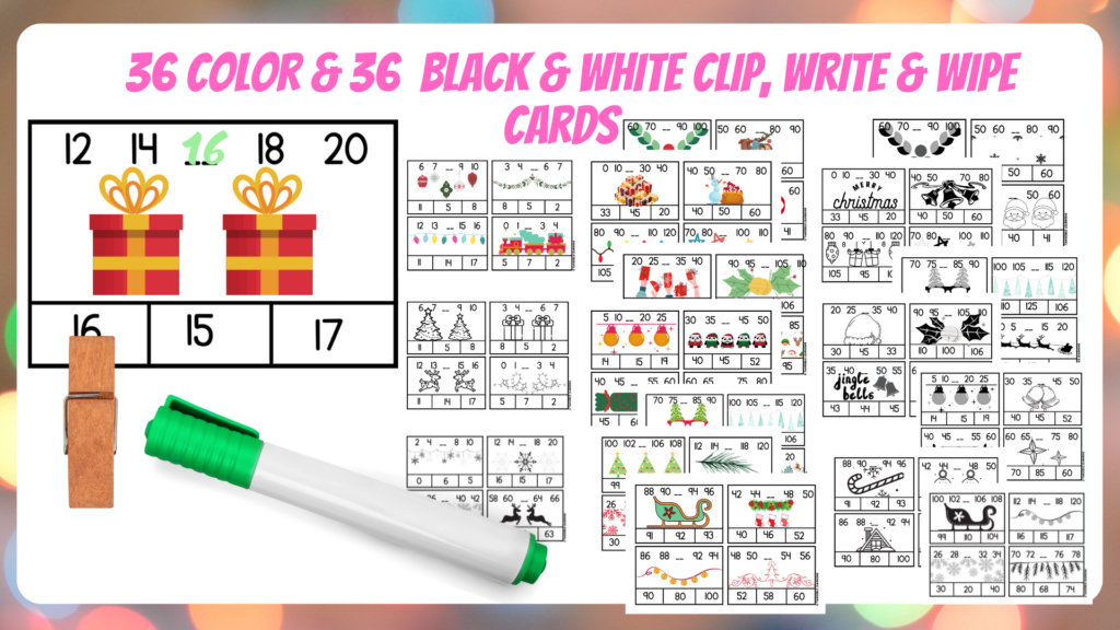 Christmas Theme Skip Counting Math Centers & Digital Decks Bundle ...