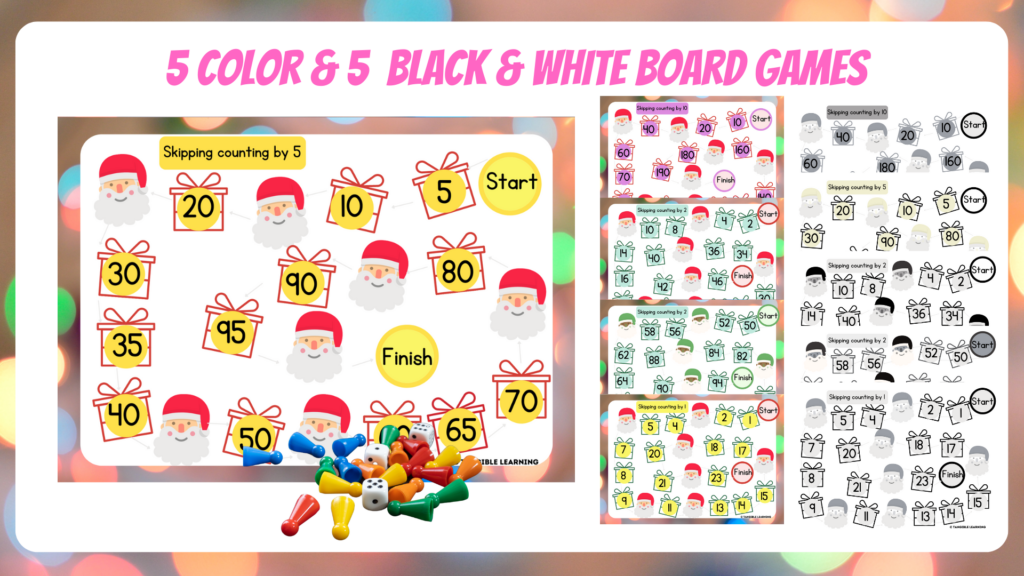 Christmas Theme Skip Counting Math Centers & Digital Decks Bundle ...
