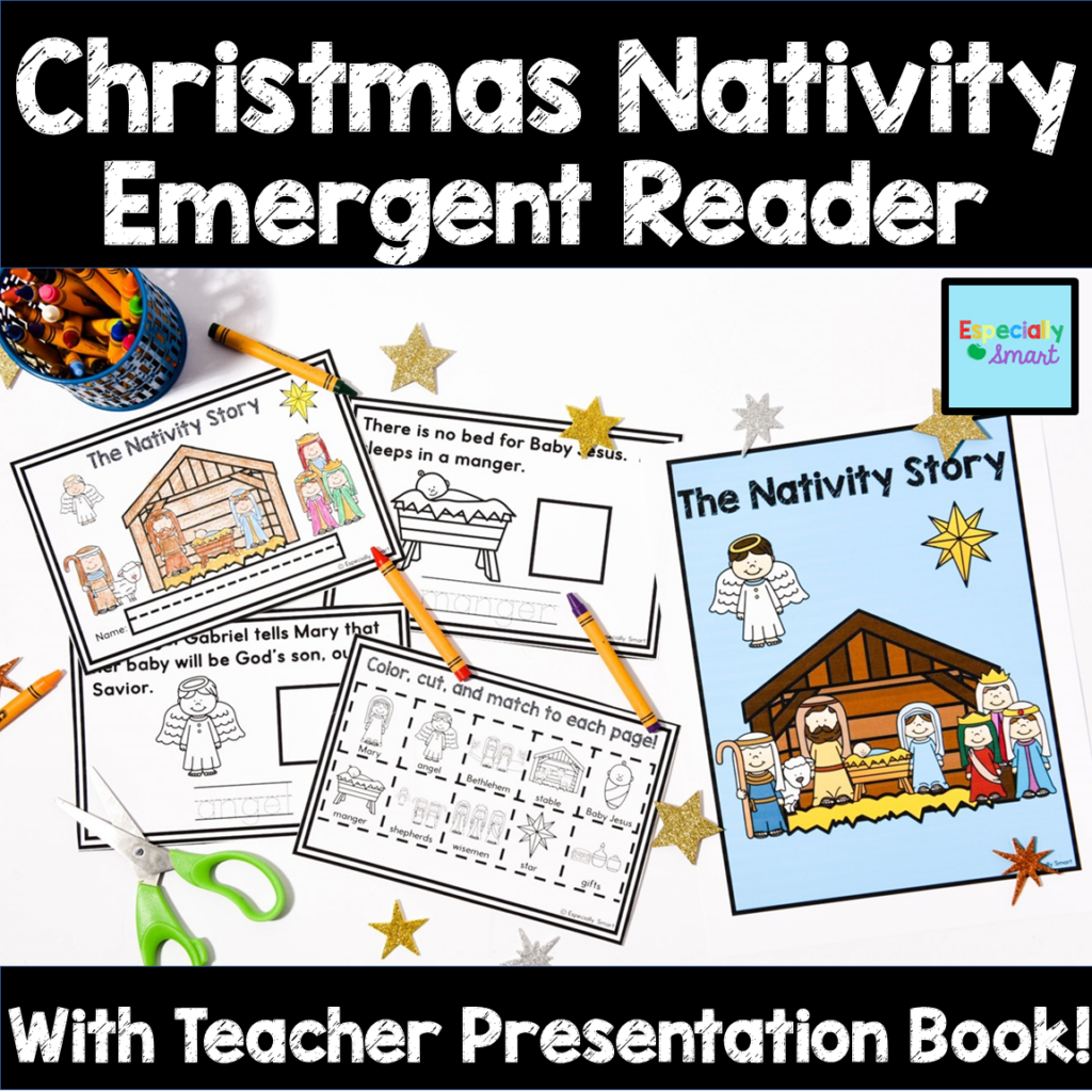 Christmas Nativity Story Religious Cut and Paste Emergent Reader | Made ...