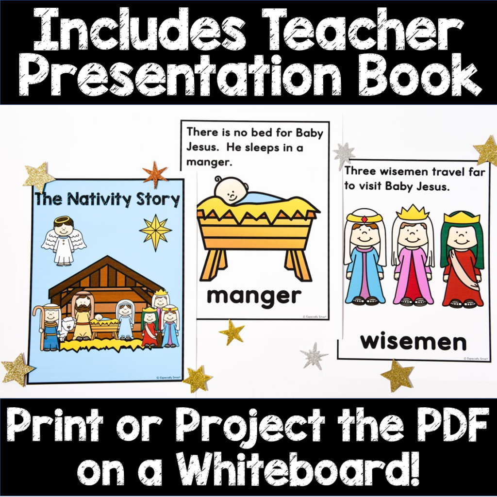 Christmas Nativity Story Religious Cut and Paste Emergent Reader | Made ...