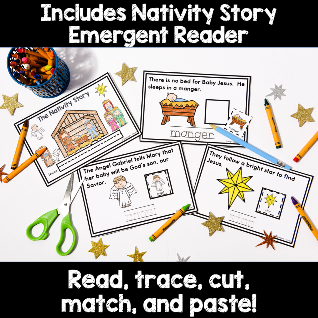 Nativity Story Emergent Reader Booklet and Religious Nativity Craft ...