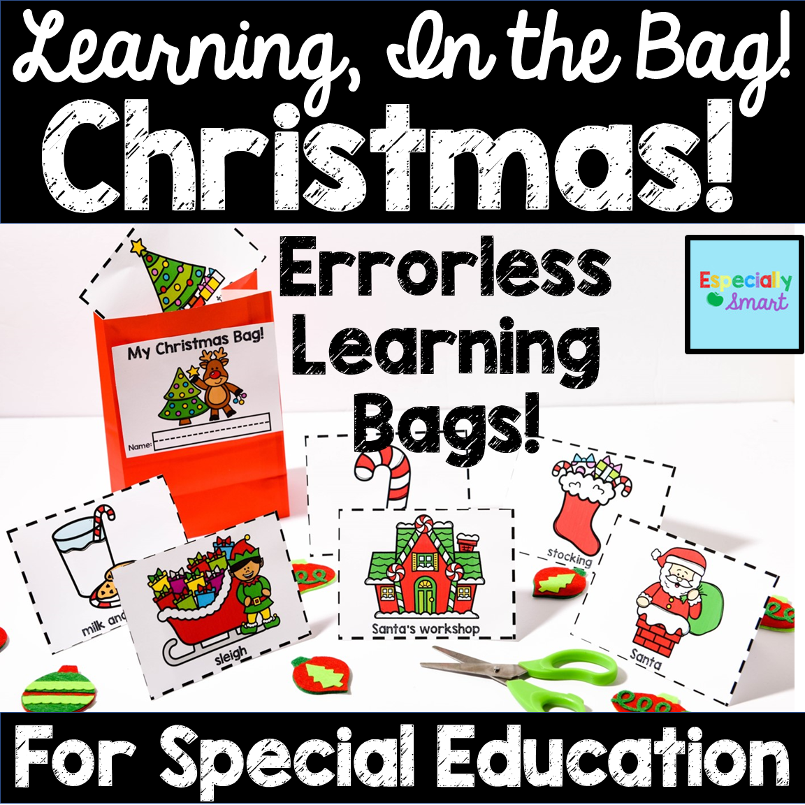 Errorless Christmas Cut and Paste Worksheets and Centers | Made By Teachers