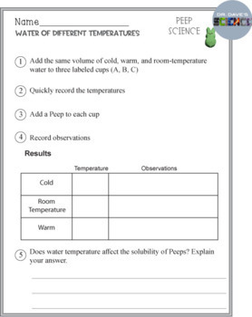 The Science of Peeps Activities and Experiments Spring Easter Science ...