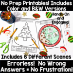 Errorless Christmas Cut and Paste Worksheets and Centers - Made By Teachers