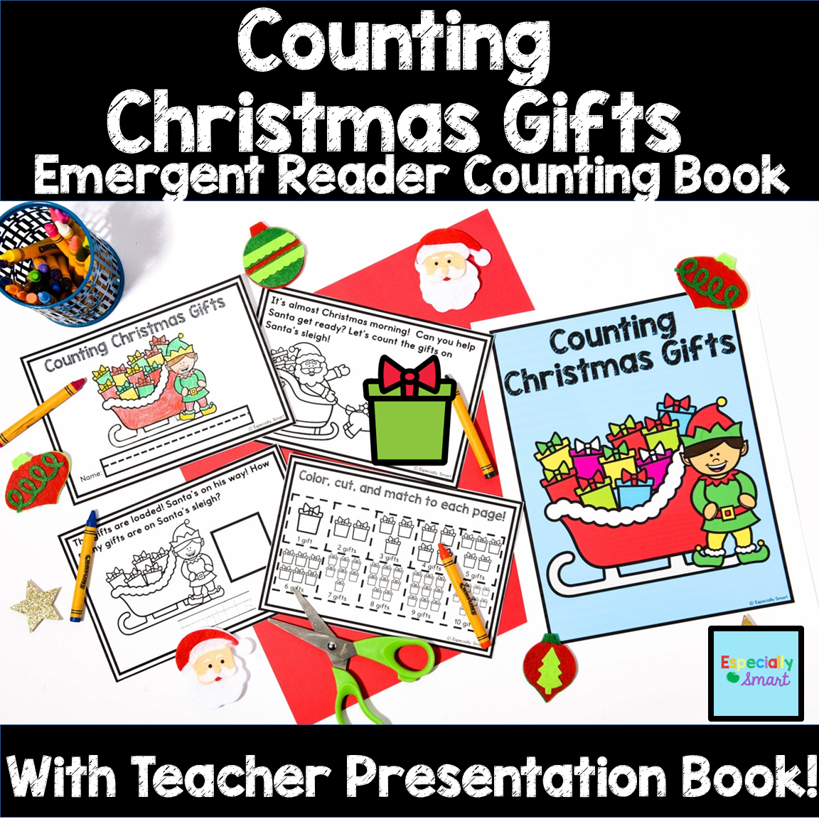 Errorless Christmas Cut and Paste Worksheets and Centers | Made By Teachers