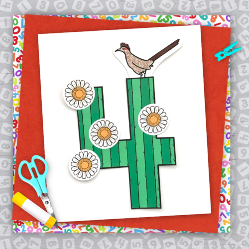 Number Craft | Four | Cactus - Made By Teachers