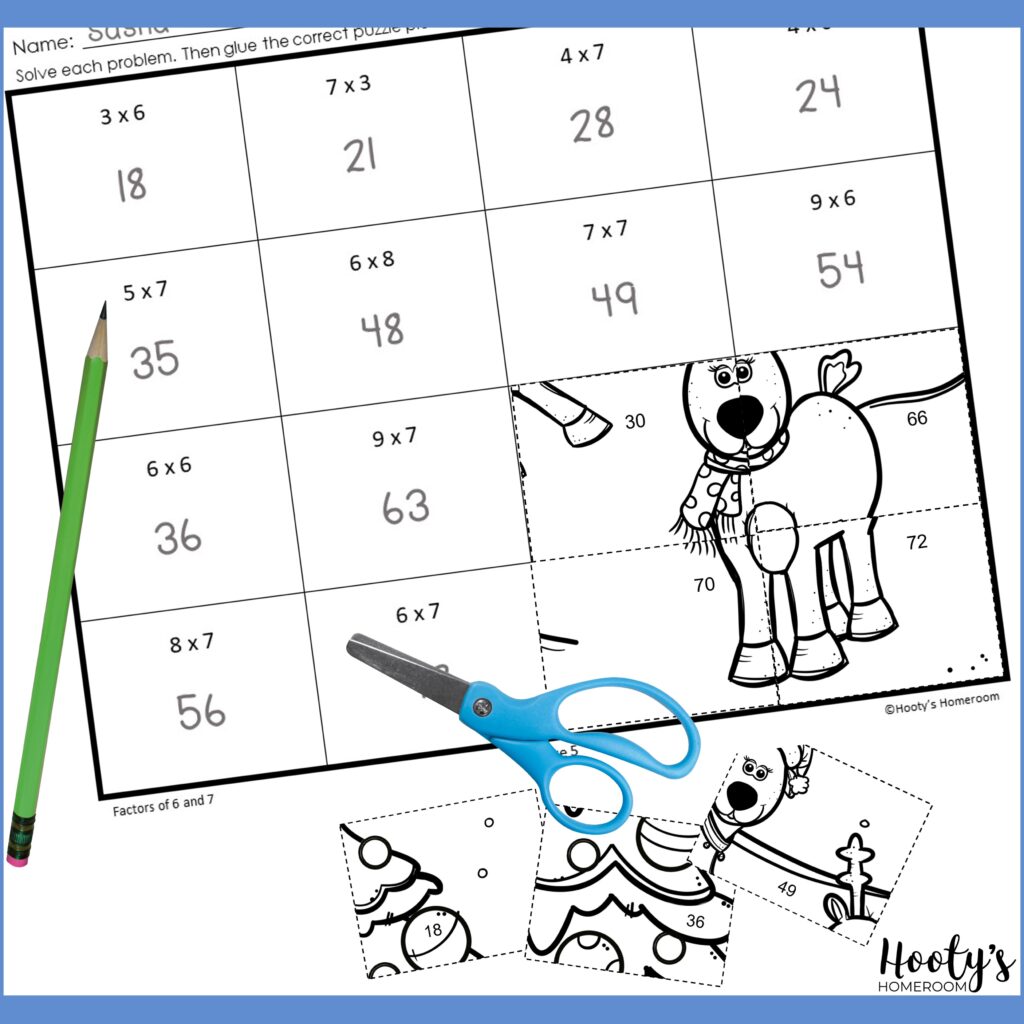 Christmas Multiplication Puzzles | Made By Teachers