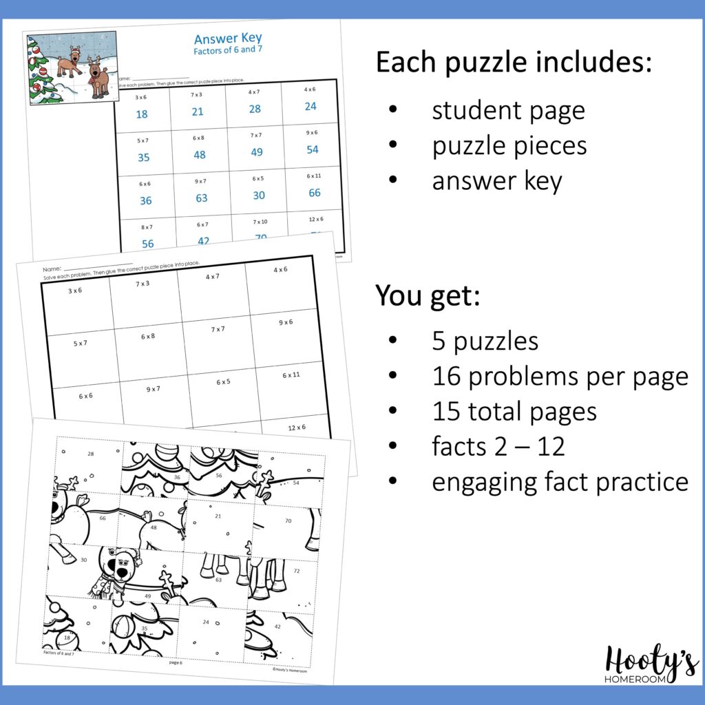 Christmas Multiplication Puzzles - Made By Teachers