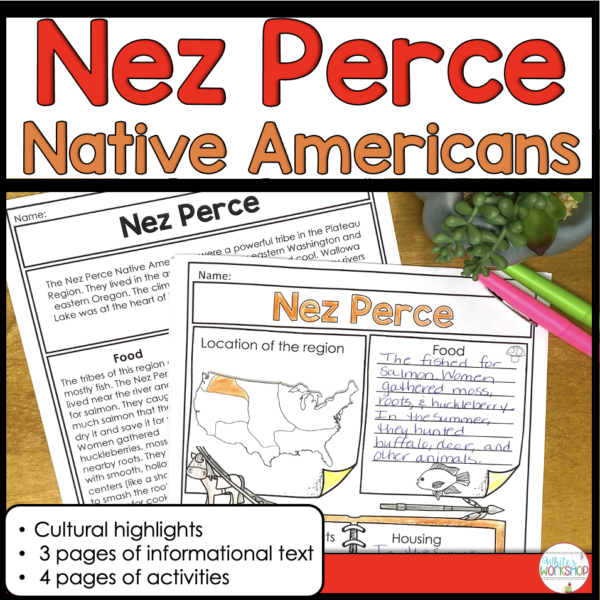 Nez Perce Native Americans Reading and Comprehension Activities | Made ...