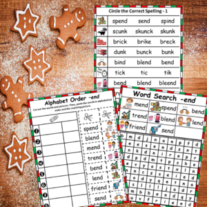 Final Consonant Blends - END, ICK, UNK - Holiday Phonics Activities & Worksheets - Made By Teachers