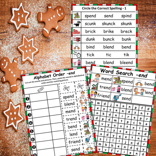 Final Consonant Blends Winter Phonics Activities & Worksheets BUNDLE ...
