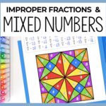 Improper Fractions and Mixed Numbers Color by Number | Made By Teachers