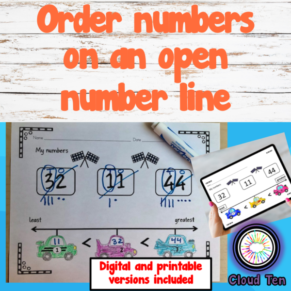 Order numbers on an open number line | Made By Teachers