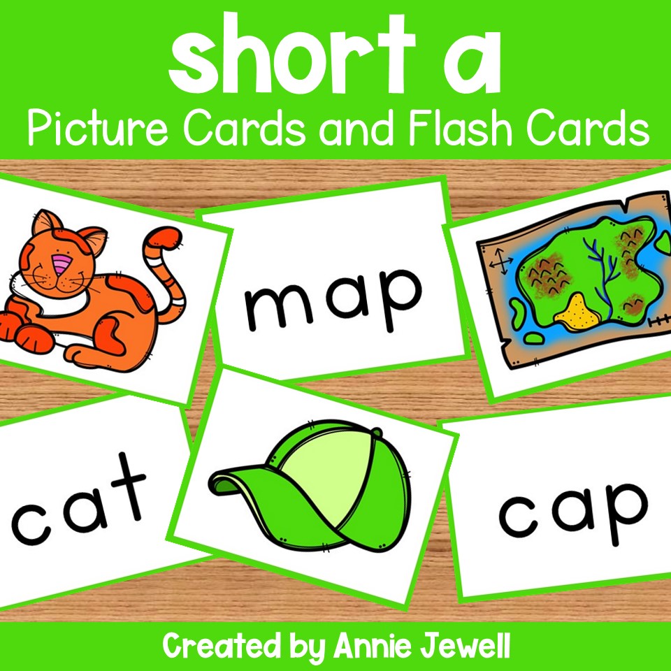 Short Vowels Picture Cards and Flash Cards BUNDLE | Made By Teachers