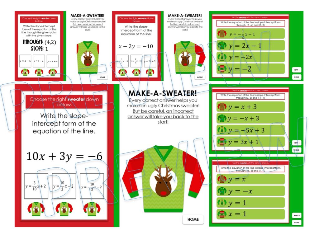 Writing Linear Equations Digital Game | Made By Teachers