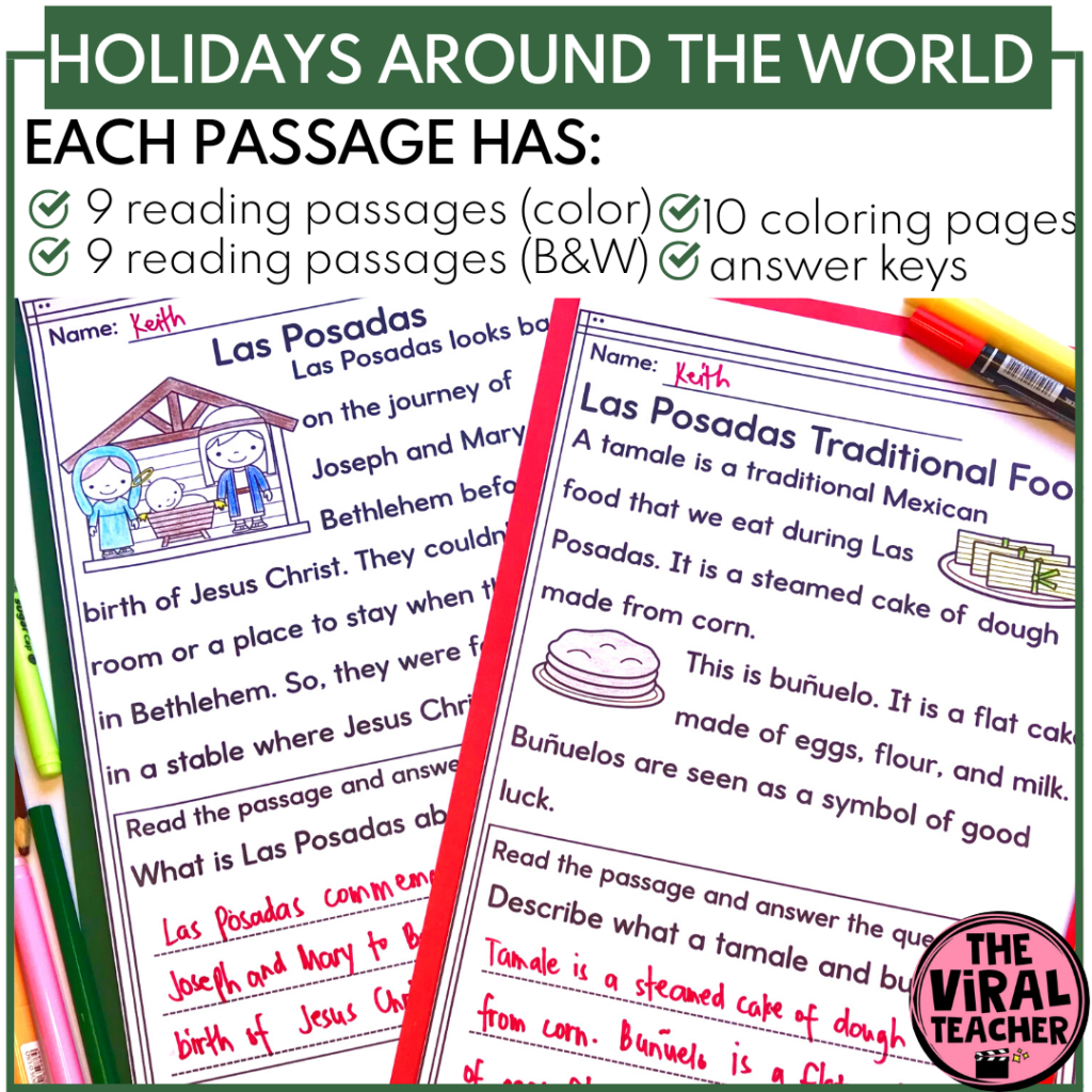 Las Posadas Reading Comprehension Worksheets and Google Slides ...
