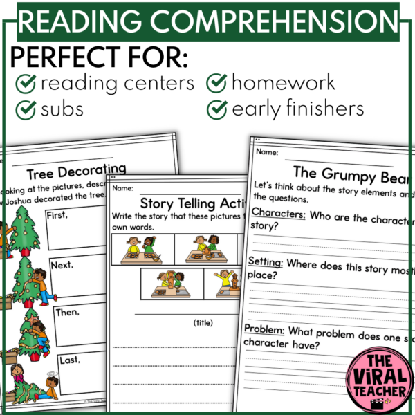 Christmas Reading Passages and Comprehension Questions with Story ...