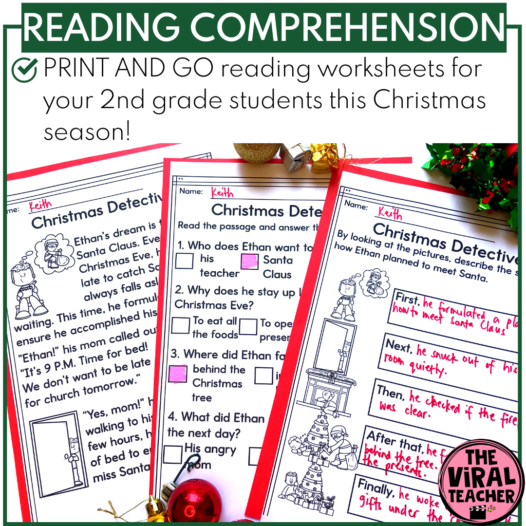 Christmas Reading Passages and Comprehension Questions with Story ...