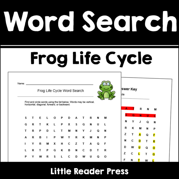 Frog Life Cycle Word Search | Made By Teachers