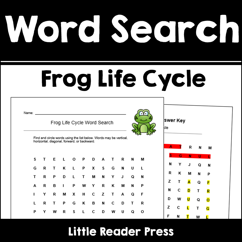 Frog Life Cycle Word Search | Made By Teachers