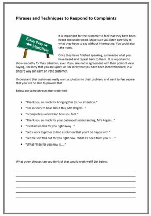Customer Service Skills - Complaint Resolution using the TACTICS method ...
