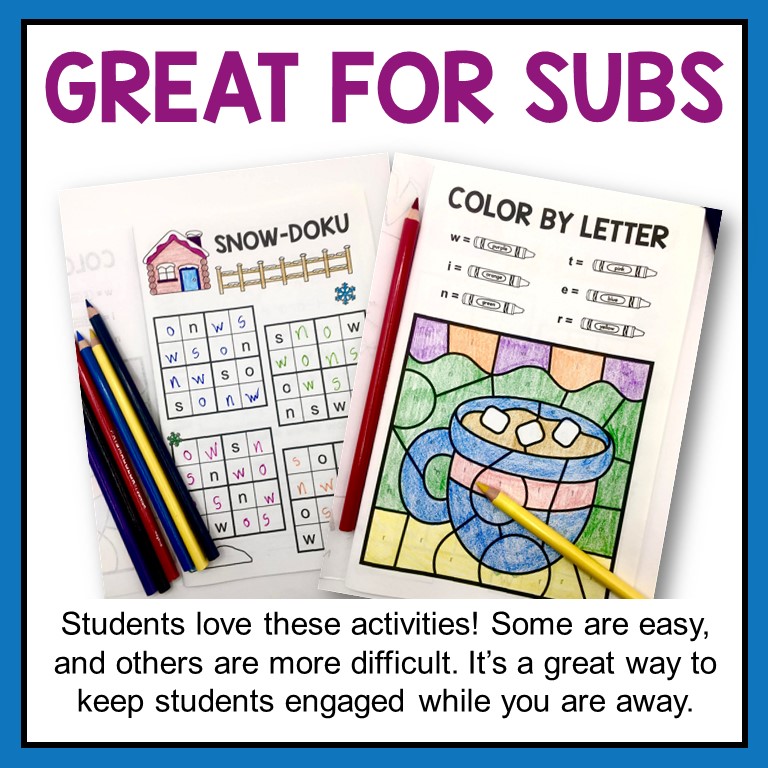 Winter Activities Booklet - Time Fillers - Early Finisher Activities ...