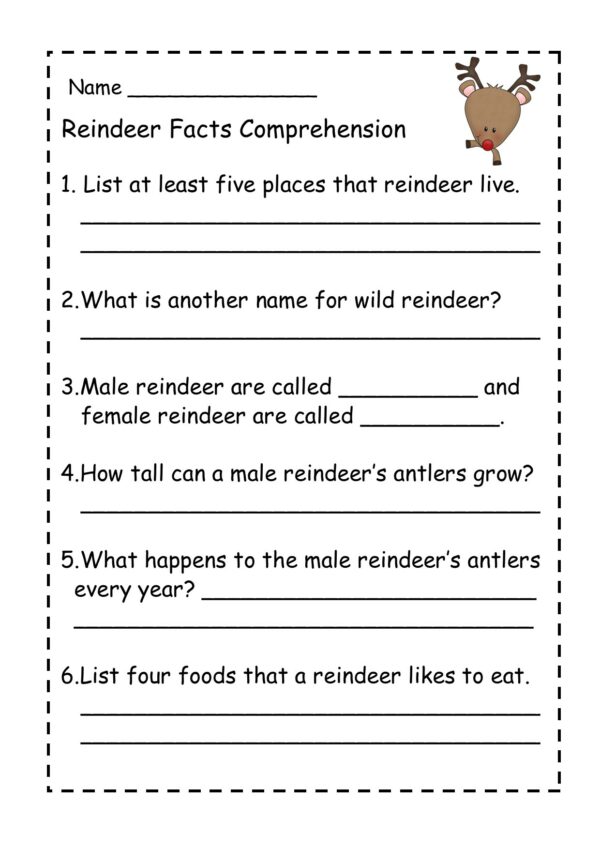 Reindeer Facts Reading Comprehension Passage - Made By Teachers