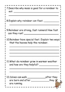 Reindeer Facts Reading Comprehension Passage | Made By Teachers