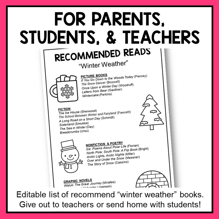 Winter Weather Library Lesson - Winter Vocabulary - Weather and Climate ...