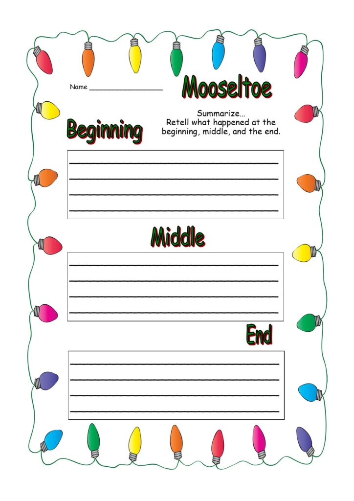 Mooseltoe Main Idea Summarize Vocabulary Retell Comprehension | Made By ...