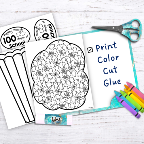 Popping through 100 Days of School Popcorn Craft | Made By Teachers