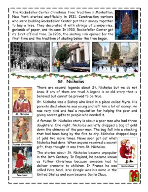 Christmas Traditions Reading Comprehension Passage | Made By Teachers