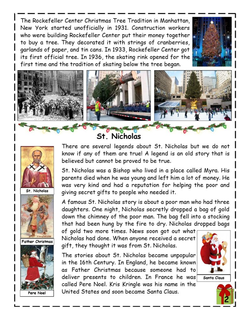 Christmas Traditions Reading Comprehension Passage | Made By Teachers