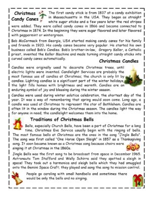 Christmas Traditions Reading Comprehension Passage | Made By Teachers