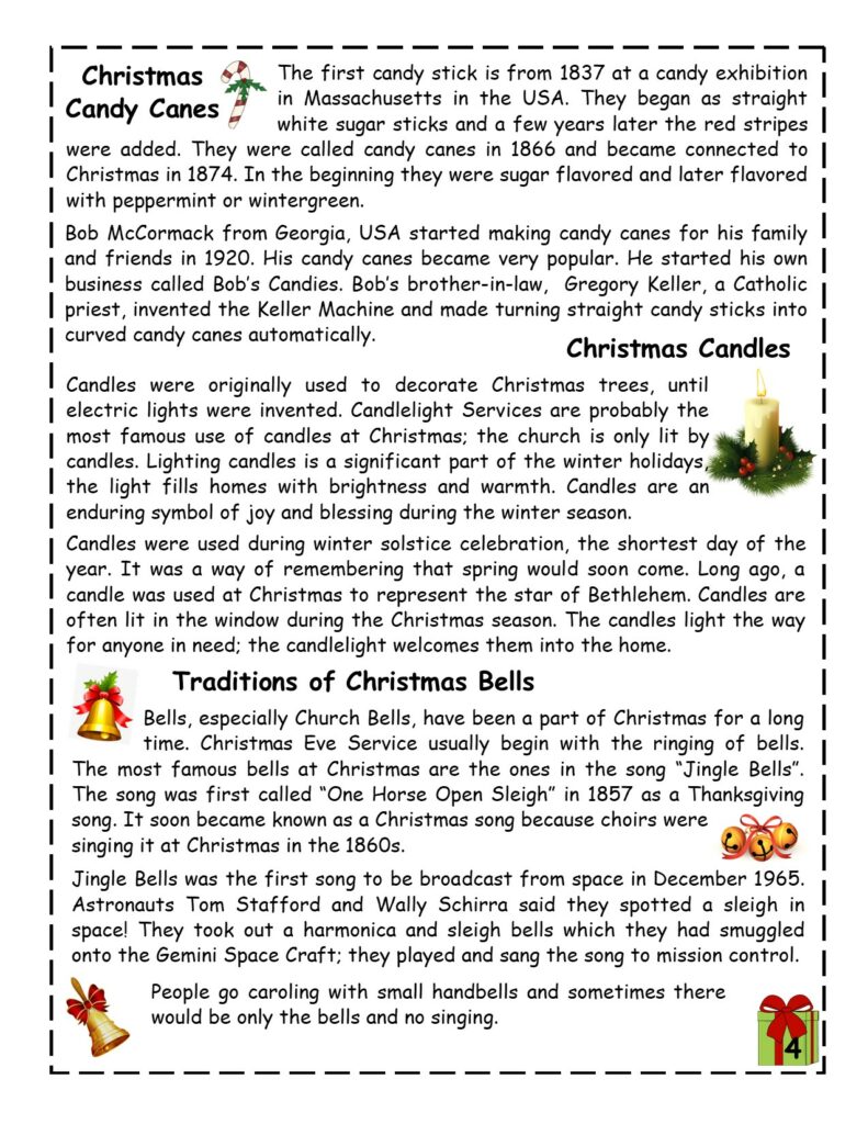 Christmas Traditions Reading Comprehension Passage | Made By Teachers