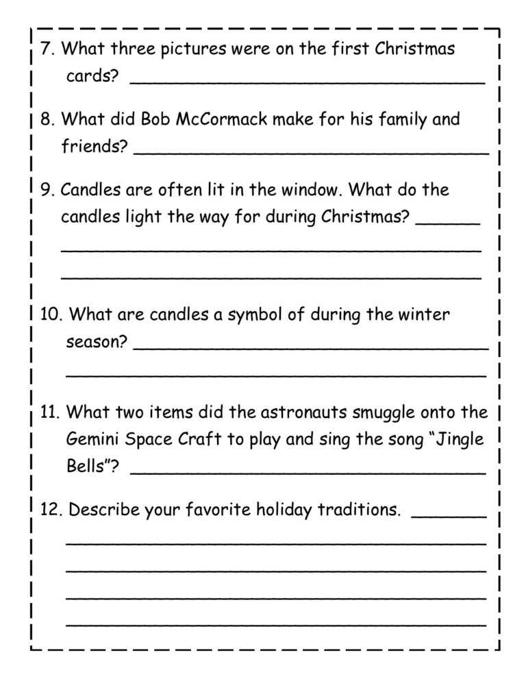 Christmas Traditions Reading Comprehension Passage - Made By Teachers