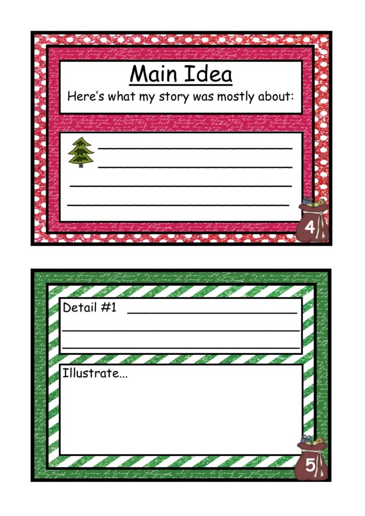 Olive The Other Reindeer Main Idea Retell Story Elements Summarize ...