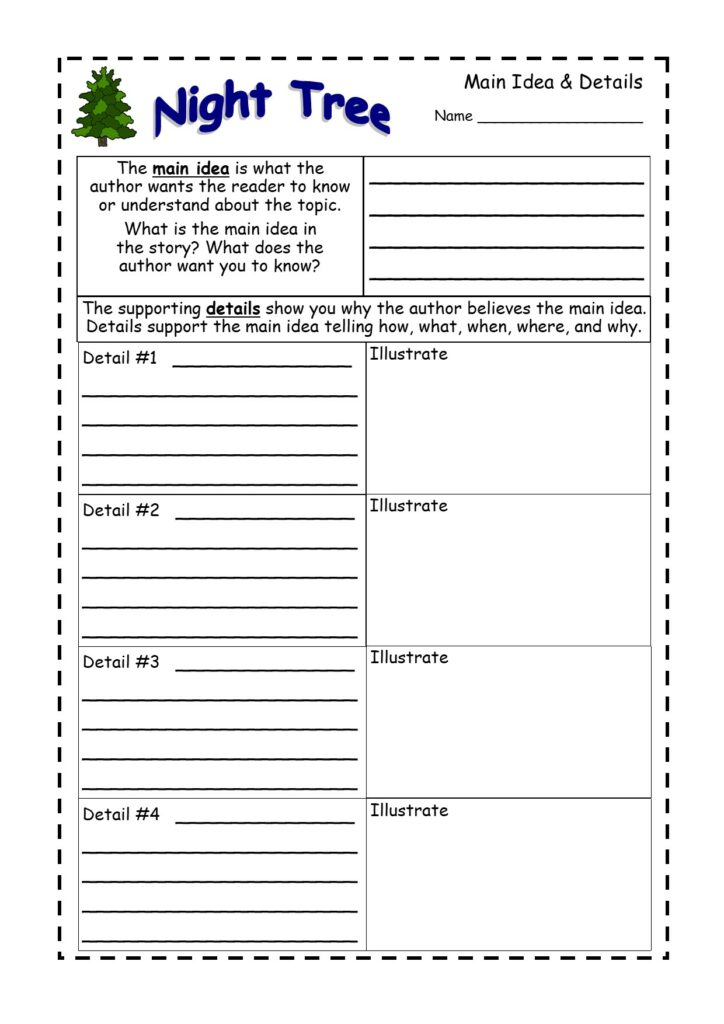 Night Tree Retell Main Idea Vocabulary Summarize Sequence | Made By ...