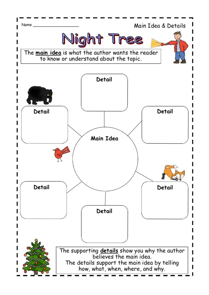 Night Tree Retell Main Idea Vocabulary Summarize Sequence - Made By ...