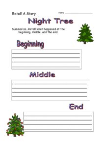 Night Tree Retell Main Idea Vocabulary Summarize Sequence | Made By ...