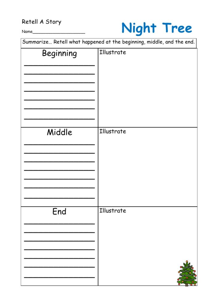 Night Tree Retell Main Idea Vocabulary Summarize Sequence | Made By ...