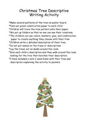 Christmas Tree Descriptive Writing Craftivity - Made By Teachers