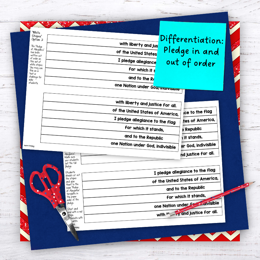 American Flag & Pledge of Allegiance Patriotic Craft | Made By Teachers