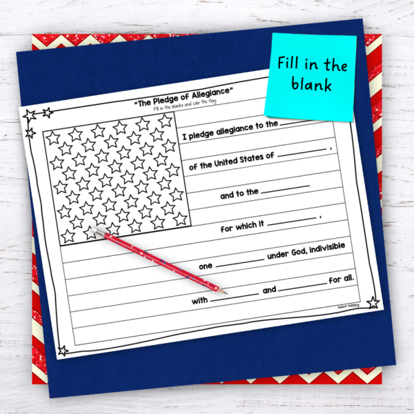 American Flag & Pledge of Allegiance Patriotic Craft - Made By Teachers