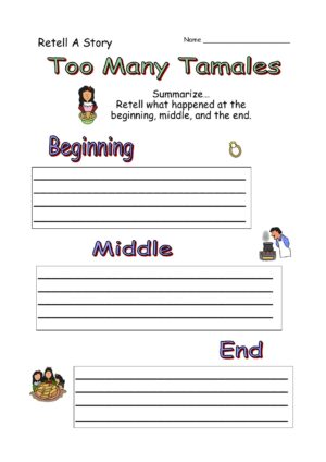 Too Many Tamales Main Idea Story Elements Retell Summarize Vocabulary ...