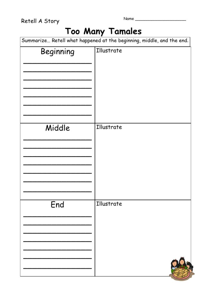 Too Many Tamales Main Idea Story Elements Retell Summarize Vocabulary ...